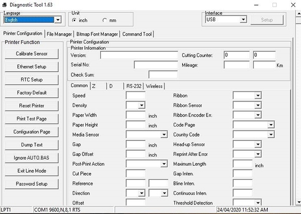 Diagnostic Tool Tsc TDP 225 / TDP 225W Bedienungsanleitung